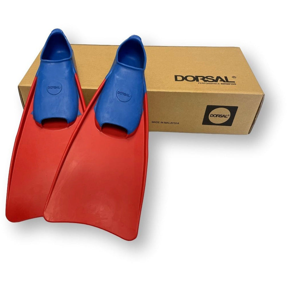 DORSAL Floating Long Swim Fins, Blue/Red, XXS (Jr. 10-12) – Jupiter ...